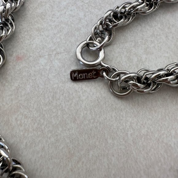 Monet | Jewelry | Monet Vintage Signed Stamped Silver Tone Extra Long ...